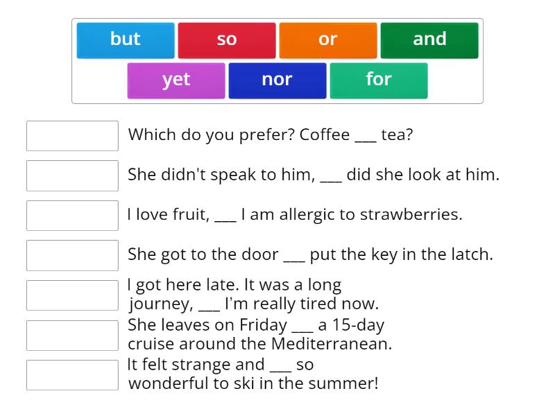 Conjunction matching - Match up