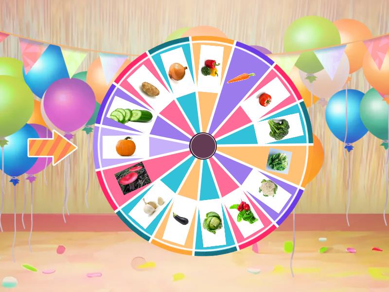 Vegetable wheel - Spin the wheel
