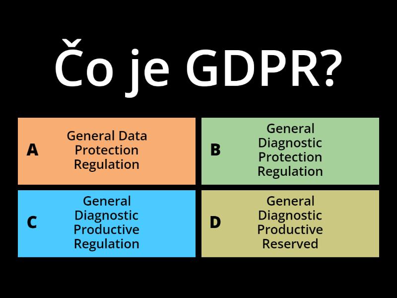 GDPR (5. ročník) - Quiz