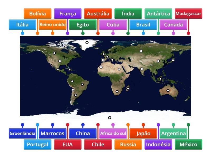 Paises do Mundo - Labelled diagram
