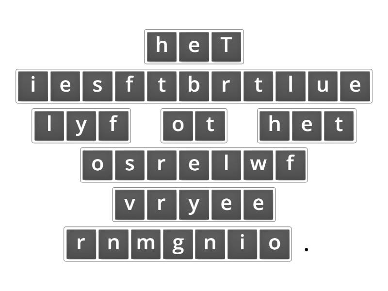 Verb agreement - Anagram