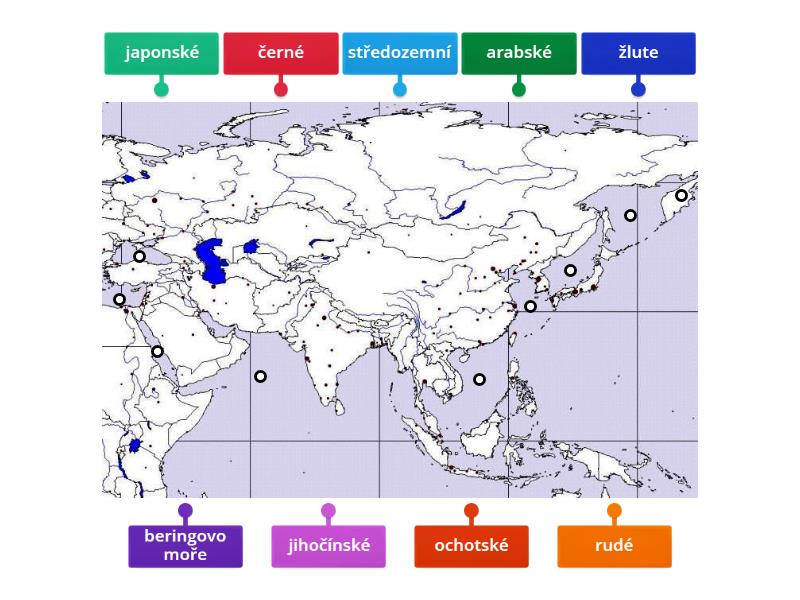Asie moře 7.C - Labelled diagram