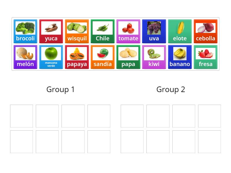 Frutas y Verduras - Group sort