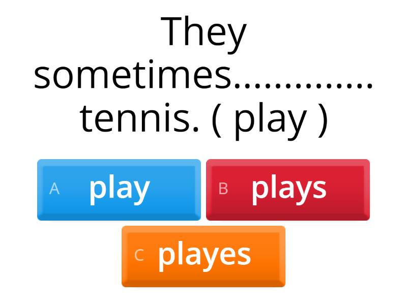 "Simple Present with the Pronouns" - Quiz