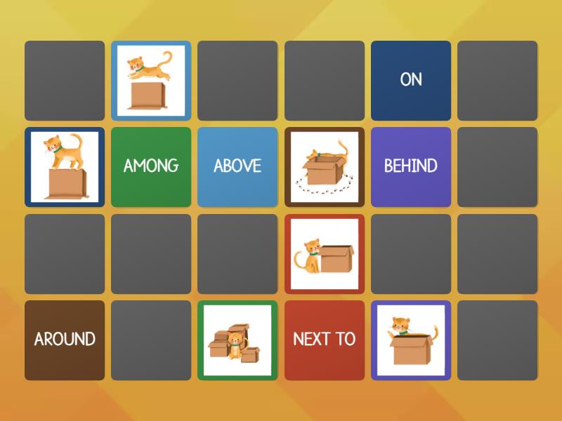 Memory of PREPOSITIONS OF PLACE - Combine os pares