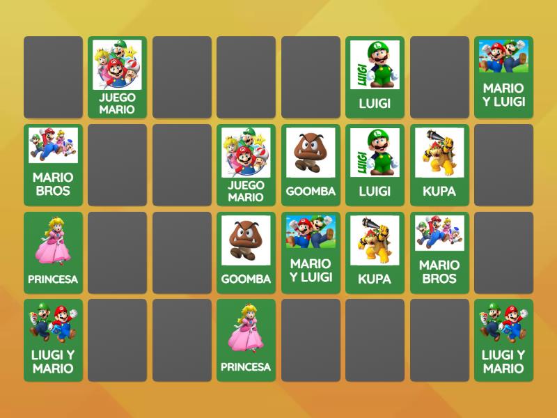 MARIO BROS TABLETS - Matching pairs