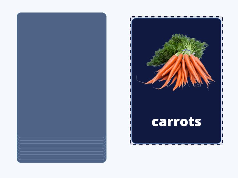 for vegetables - Speaking cards