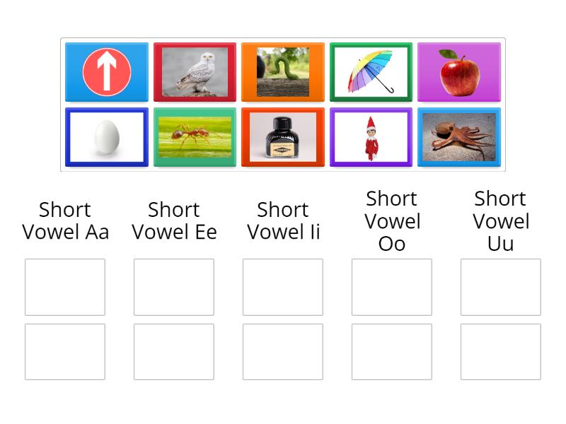 Short Vowel Sounds (Picture Sorting) - Group sort