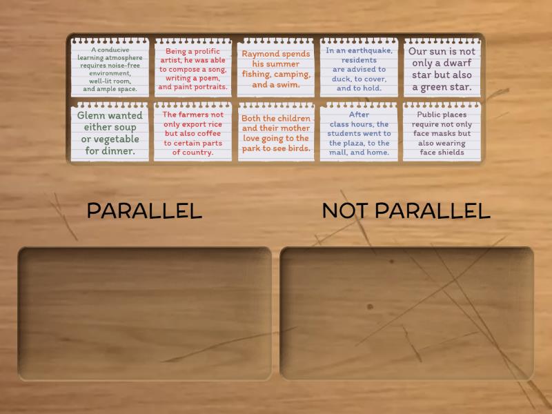 MODULE 6: USING PARALLEL STRUCTURE [REVIEW] - Group sort