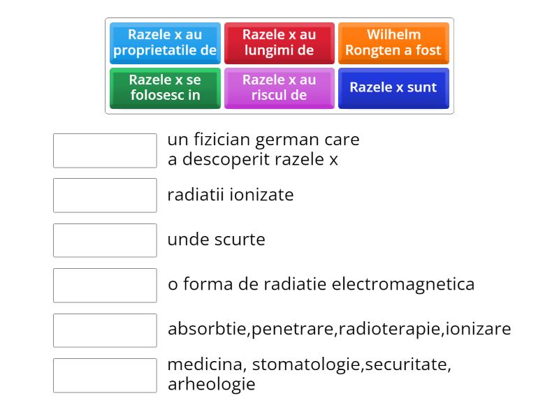 Razele X - Match up