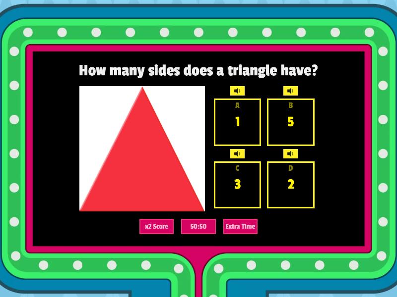 2D Shapes - Gameshow quiz