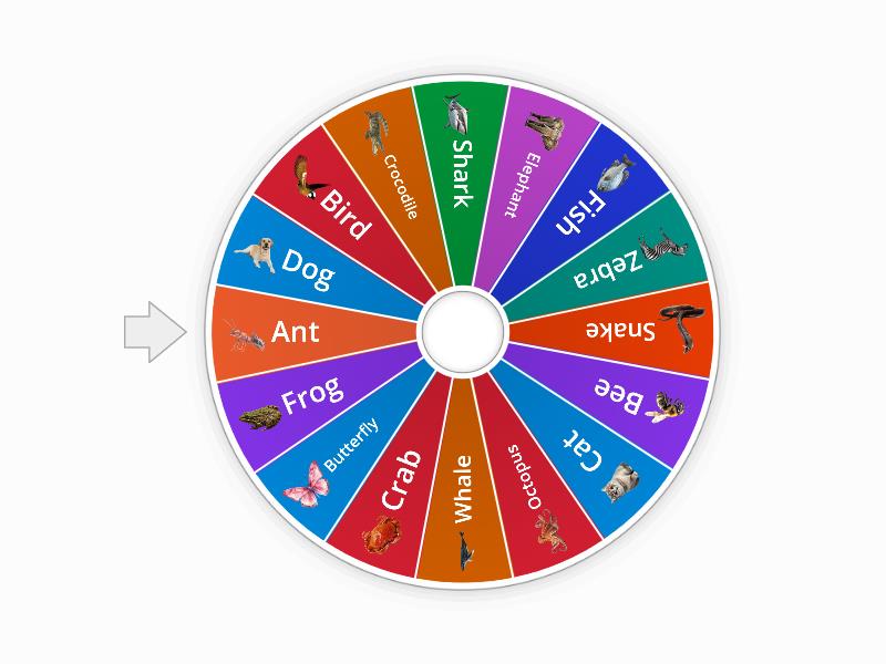 Animals wheel - Spin the wheel
