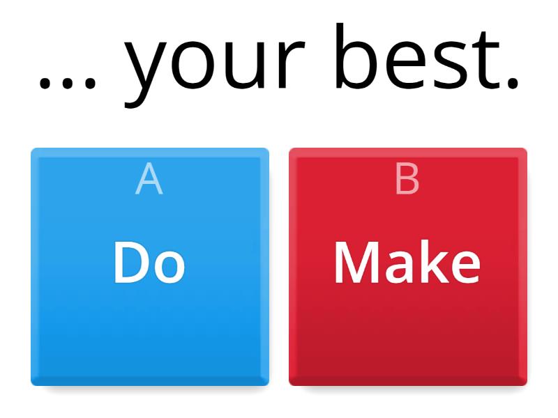 Make Vs Do Quiz