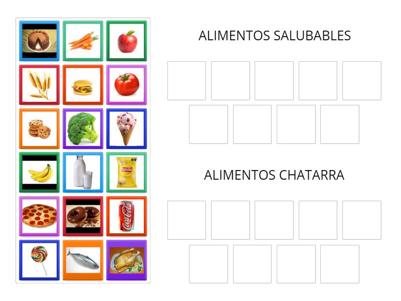 CLASIFICA ALIMENTOS - Group sort