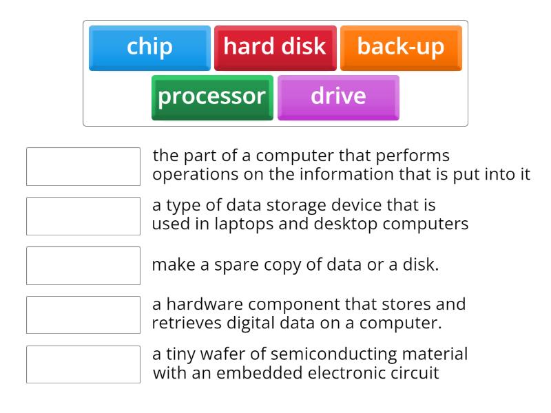 Computer key words - Match up