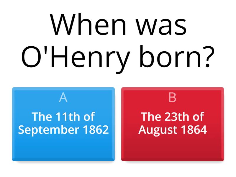 O'Henry - Quiz
