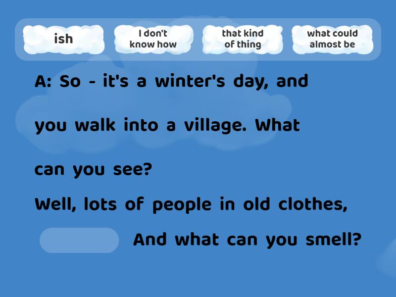 Unit 4C (impressions, grammar) C1 roadmap - Missing word