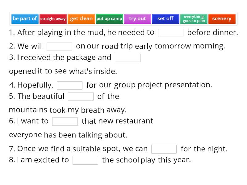 Reading b1 - Complete the sentence