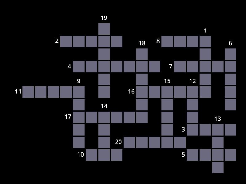 stranger things verbs - Crossword