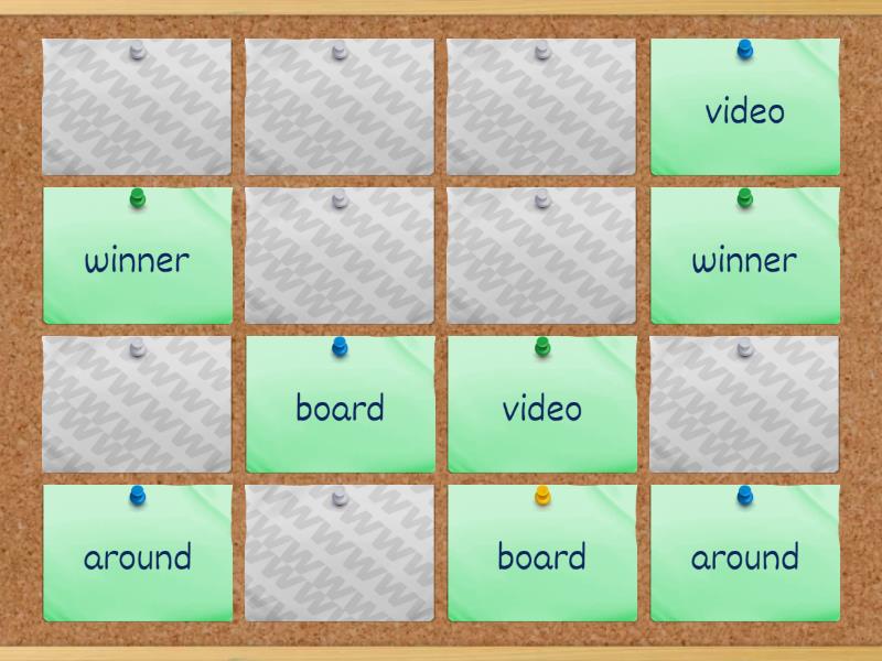 Board Games versus Video Games - Matching pairs