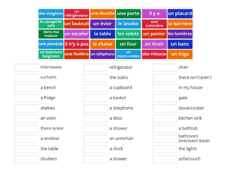 French house furniture - Match up