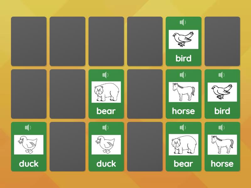 f Brown Bear - Matching pairs