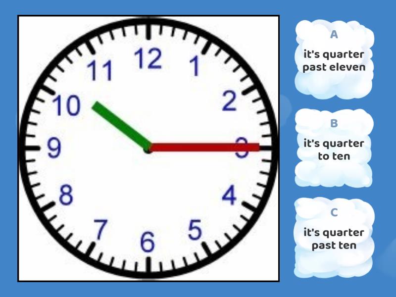 Telling the time - - Quiz