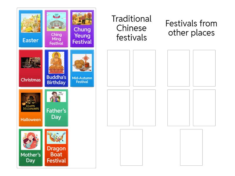Festivals - Group sort