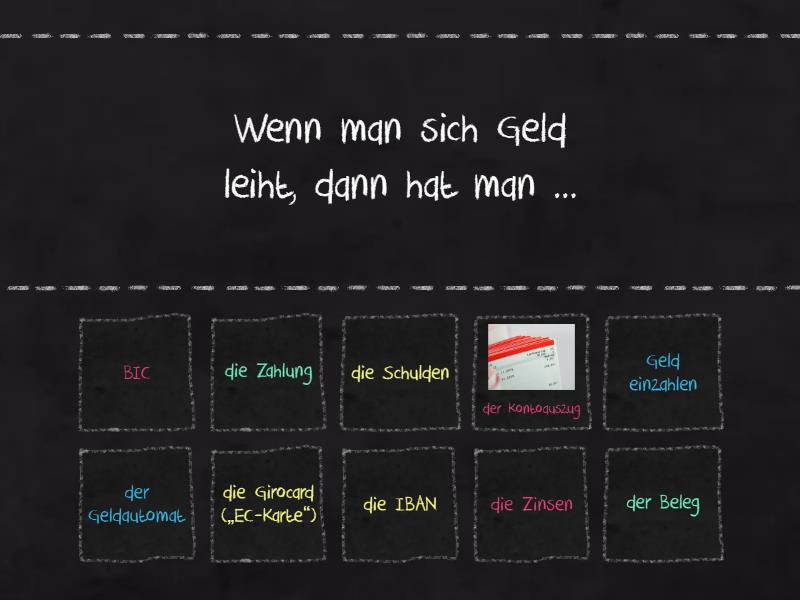 In der Bank - Find the match
