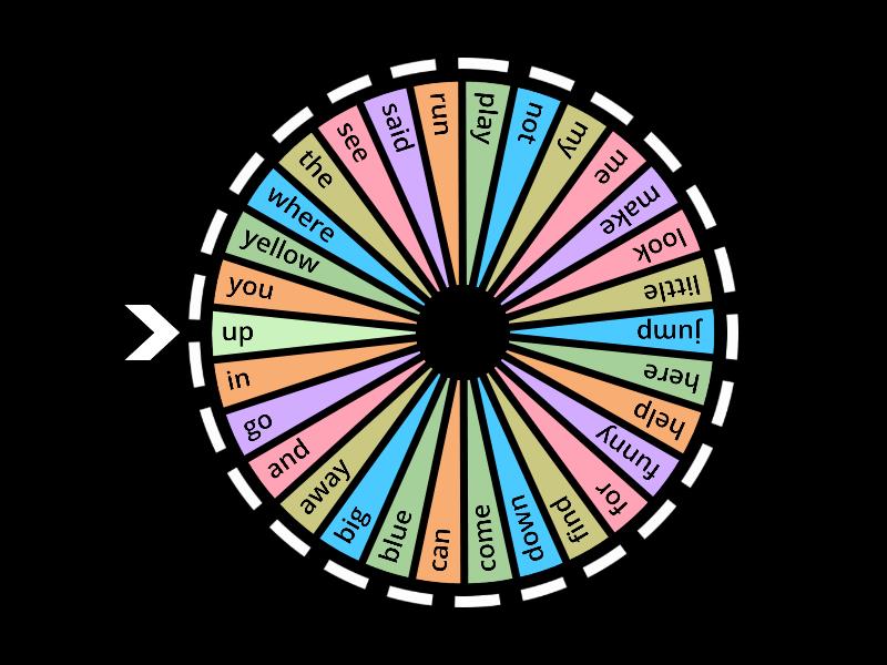 Sight Words - Spin the wheel