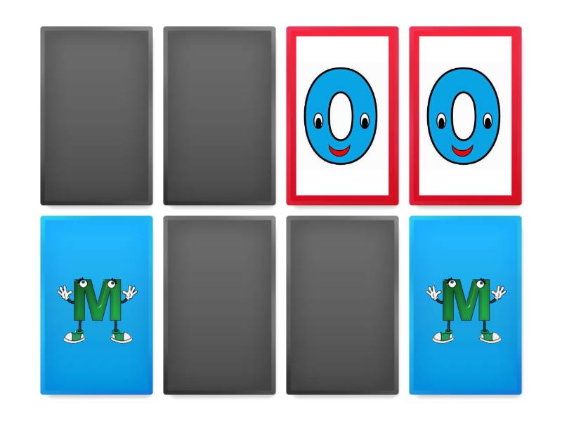 Juego encuentra los pares de letras - Parejas