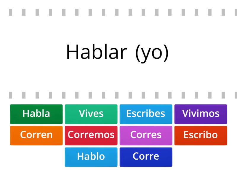 Verb Conjugation - Find the match