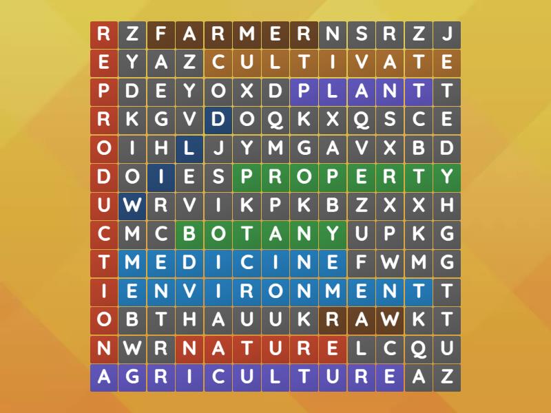 "What's Botany?" - Wordsearch