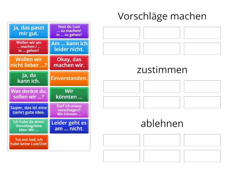 A2 Vorschlag machen - Group sort