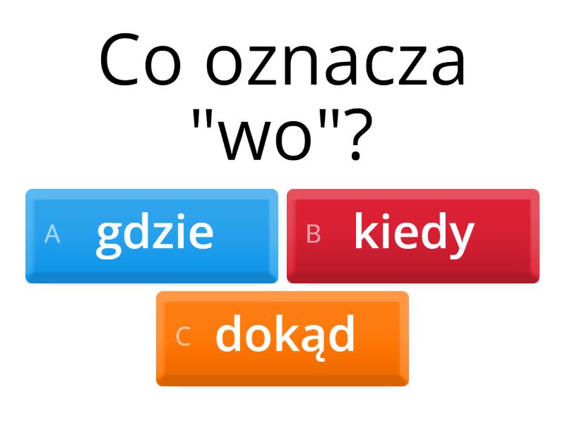 Wo? - Quiz
