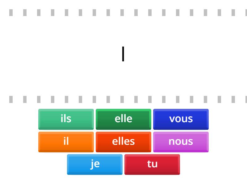 Les Pronoms sujets (2) - Find the match