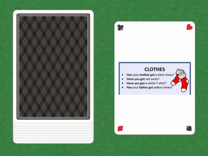 have got /has got speaking cards - Cartas aleatórias have got /has got speaking cards - Cartas aleatórias