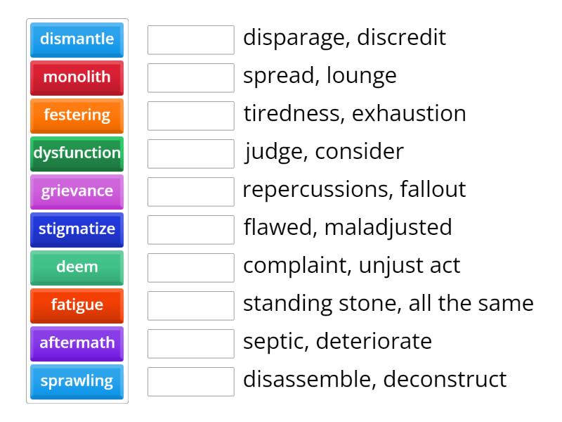 L 5/6 Feb./March spelling words & synonyms - Match up