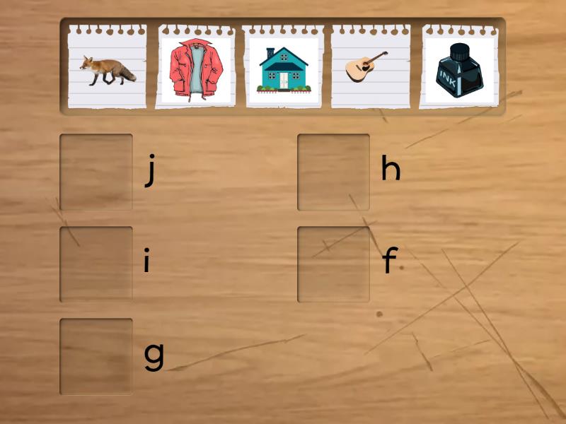 Match the pictures with the correct beginning sounds. - Match up
