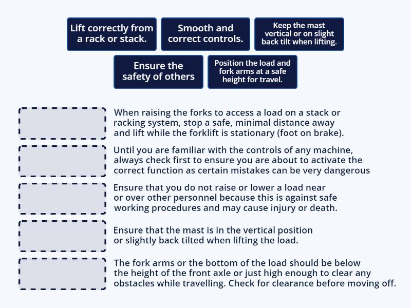 Raising and positioning the load 2.2 - Match up