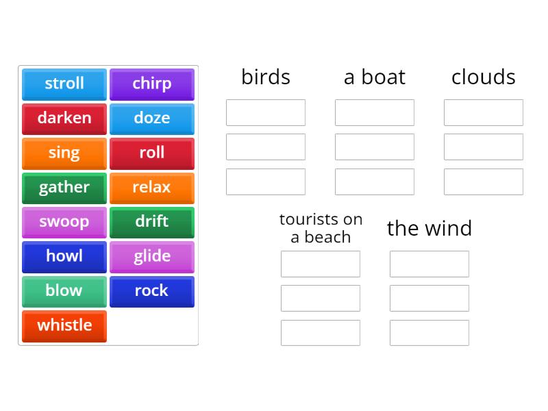 Describing places - Group sort