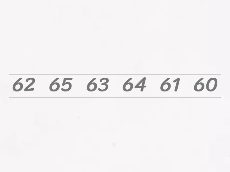Nombres 60-100 - Unjumble