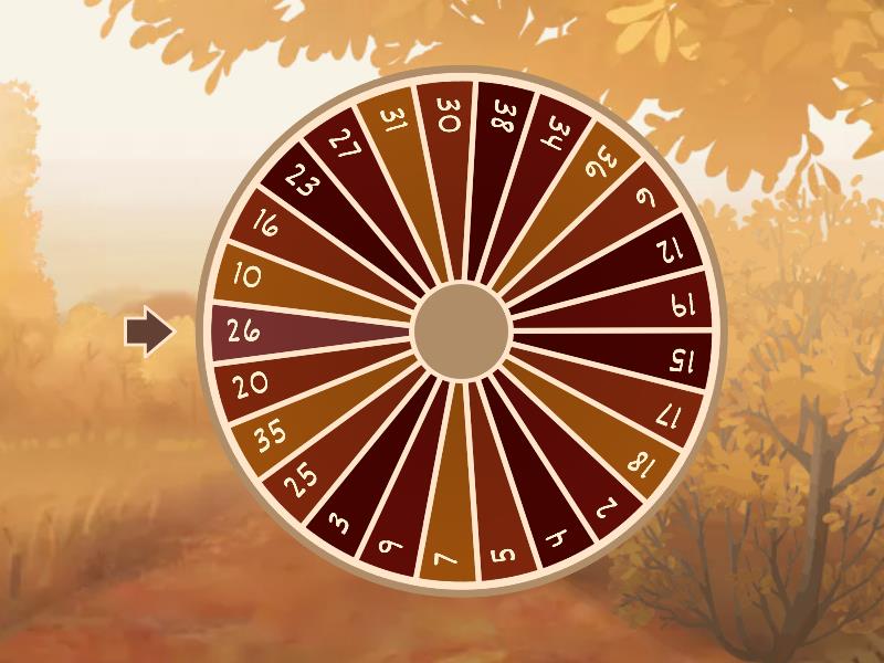 Roll numbers - Spin the wheel