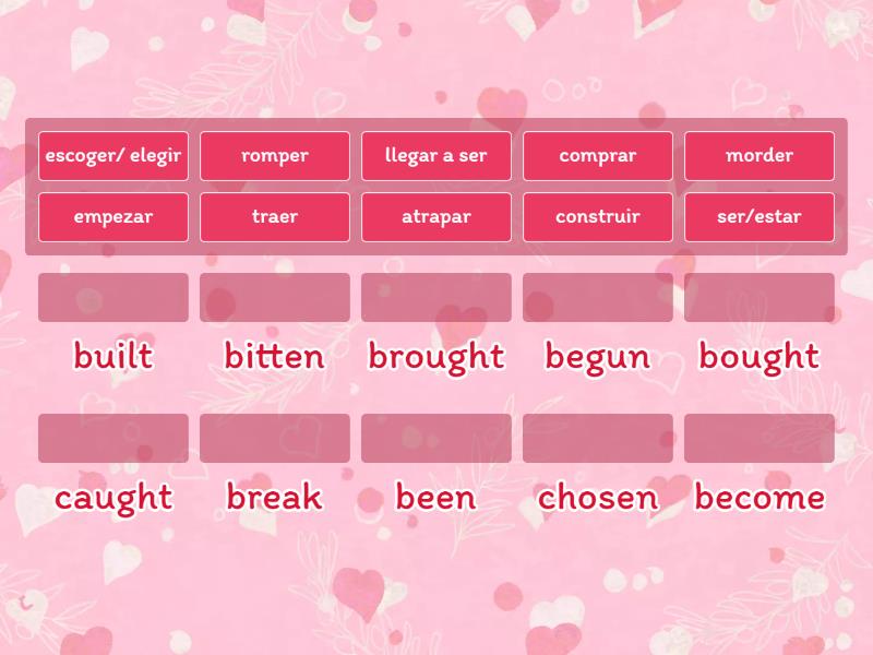 Verbs in past particple - Match up