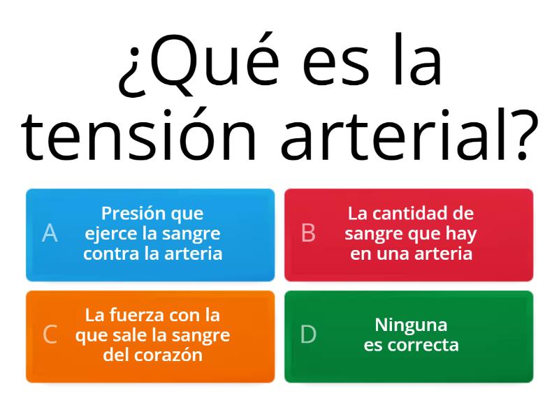 Cuestionario HTA y medicamentos - Quiz