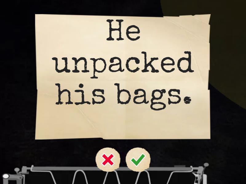 I unpacked my bags. Unit 10 Holiday and travel - Flash cards