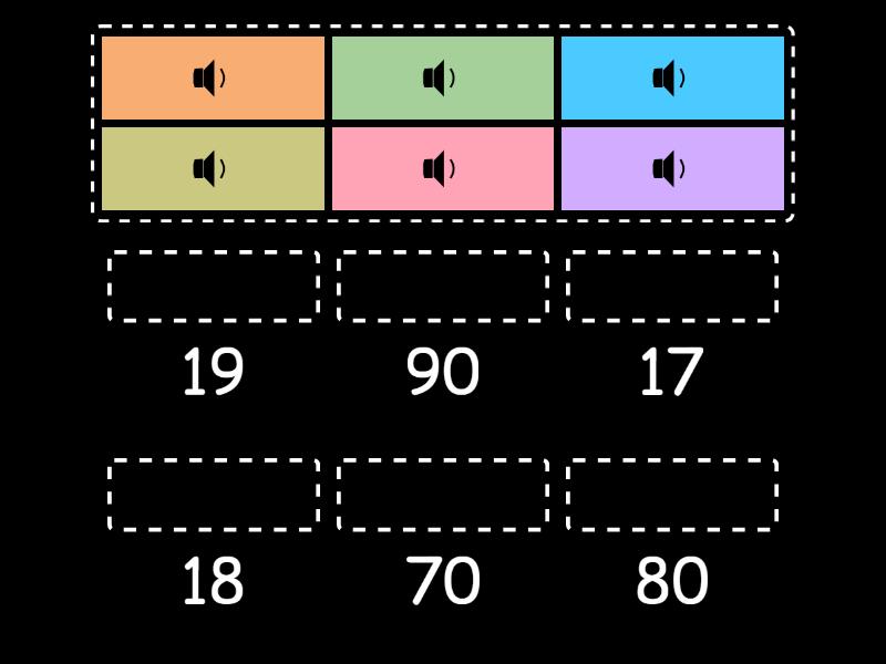 teens and tens - Match up