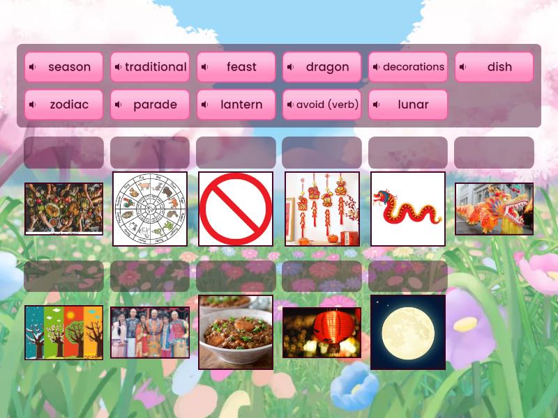 Lunar New Year Vocabulary LINC 4 - Match up