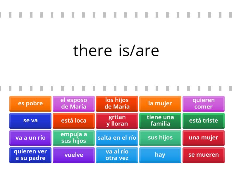 La Llorona - Vocabulario [1A-1E] - Find the match