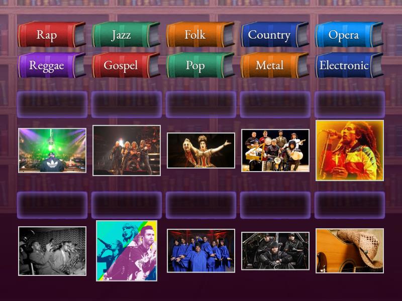 Music genres vocabulary - Match up